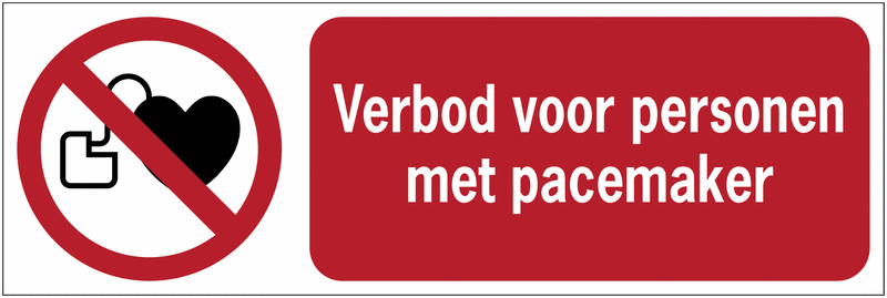 Panneau ISO 7010 - Verbod voor personen met pacemaker - P007 | Seton