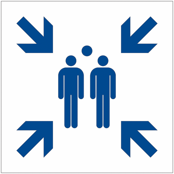 Pochoir Polypropylène - Symbole Point de rassemblement | Seton