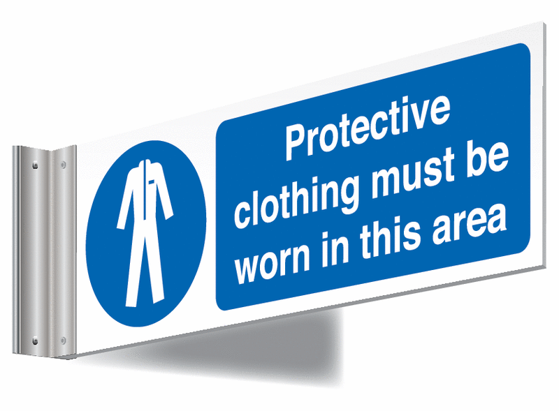 Protective Clothing Awareness Projecting Wall Sign | Seton