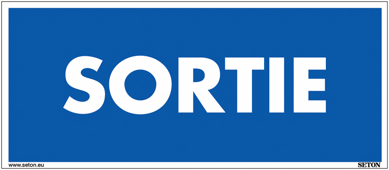 Panneau de signalisation en PVC - Sortie | Seton
