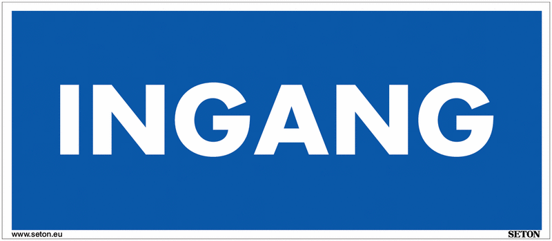 Signalisatiebord van PVC - Ingang | Seton