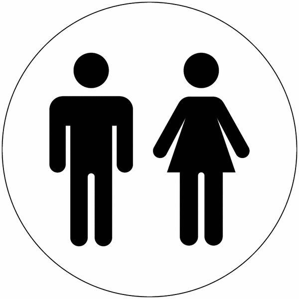 Unisex Symbol Economy Washroom Signs | Seton