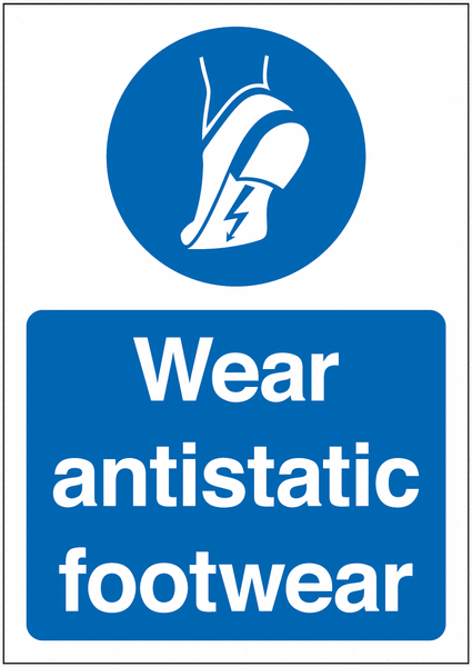 Wear Antistatic Footwear Signs | Seton