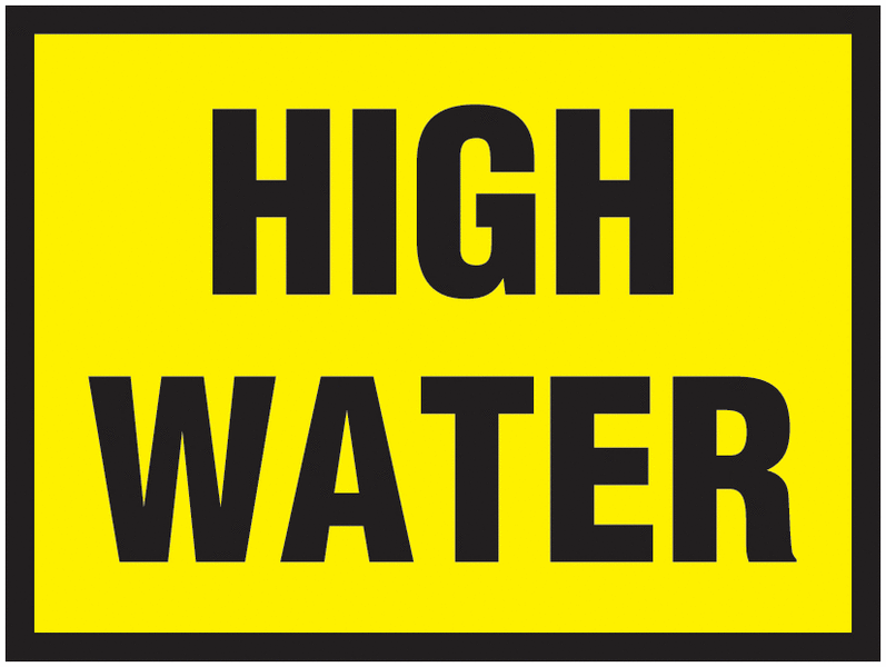 Rectangular Traffic Signs - High Water | Seton
