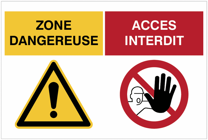 Panneau D'arrêt Zone Interdite