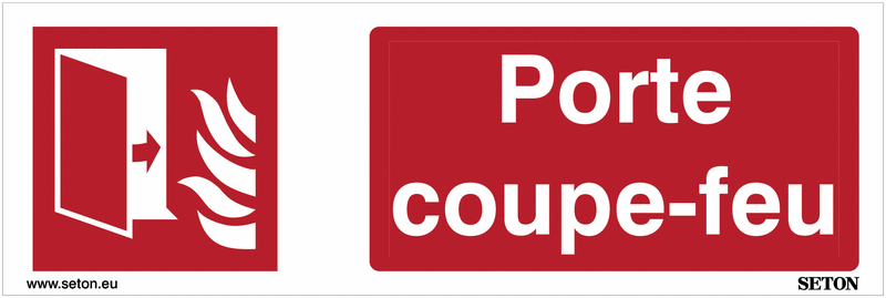 Panneaux ISO 7010 horizontaux Porte coupe-feu - F007 | Seton