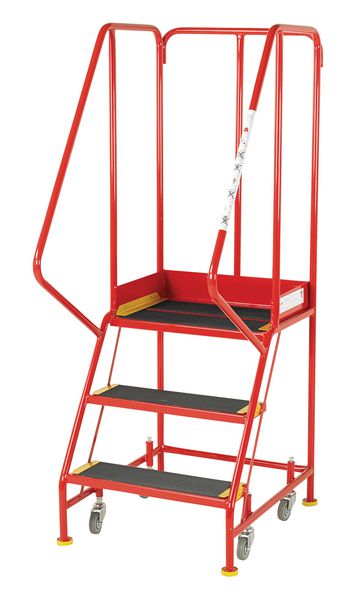 Redhill Premier Commercial Mobile Steps - Rubber Treads | Seton