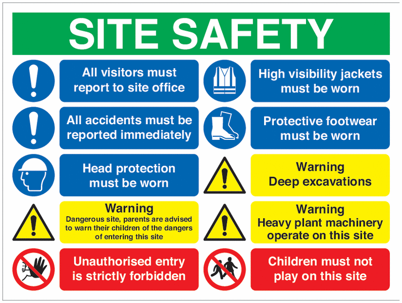 Message Site Safety Multi-Message Sign | Seton