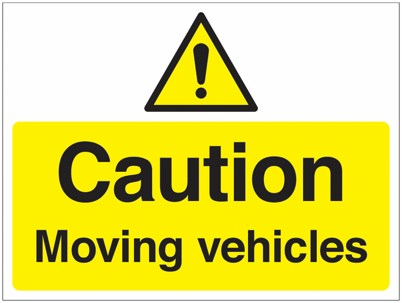 Caution Moving Vehicles - Car Park Signs | Seton
