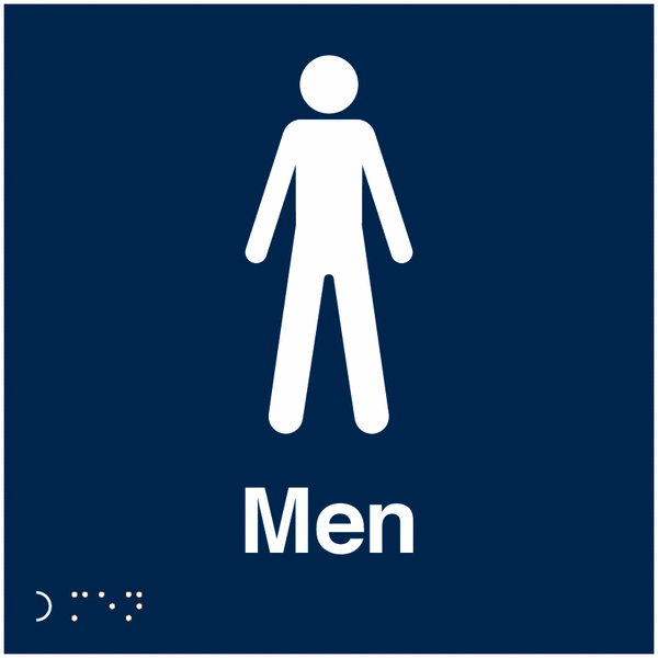 Men (Symbol) - Tactile & Braille Safety Sign | Seton