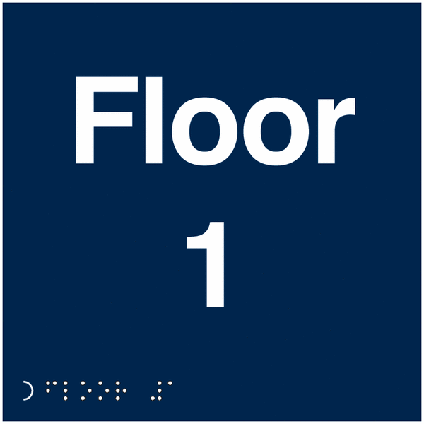 Floor 1 - Braille Safety Sign | Seton