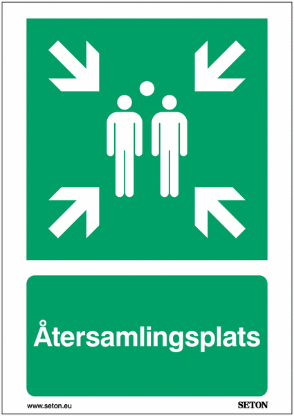 Utrymningsskyltar i klassiska och efterlysande material | Seton