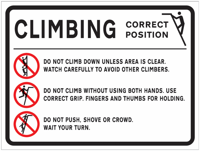 Climbing Awareness Sign | Seton