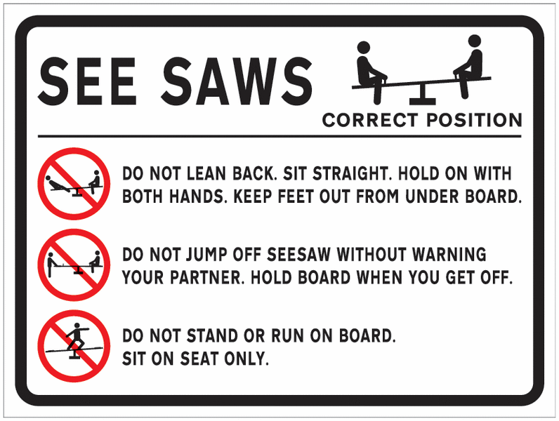 See Saws Correct Position Sign | Seton