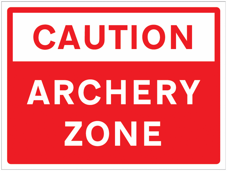 Caution Archery Zone Sign | Seton
