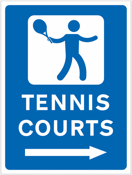 Tennis Court Arrow Right Sign | Seton