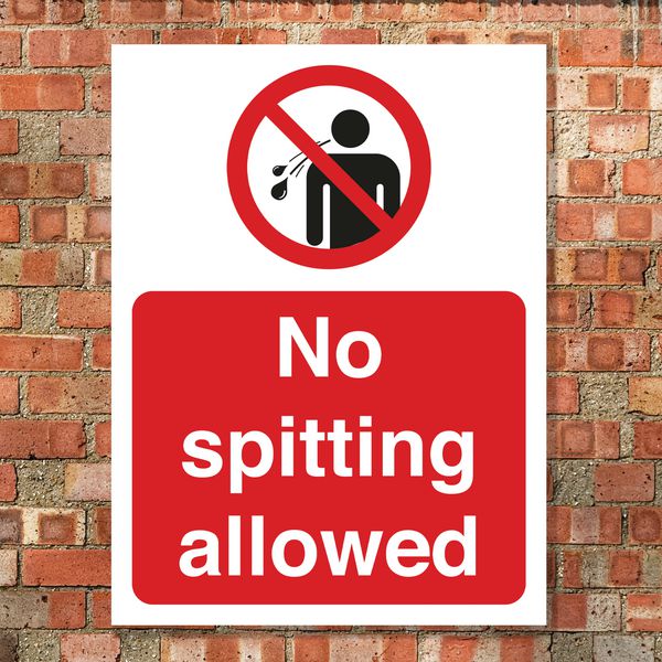 Do Not Spit Signage