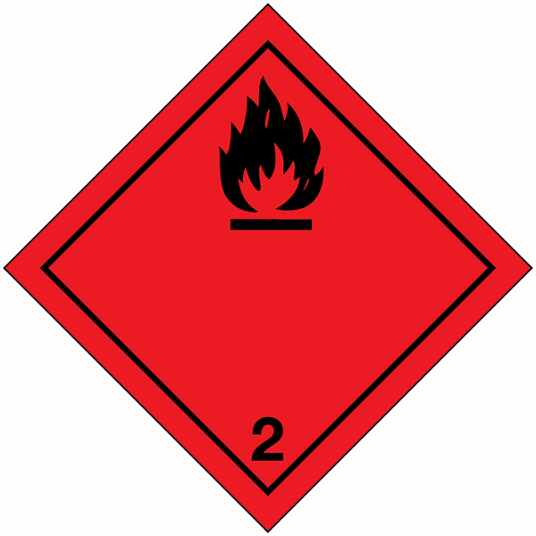 Placas para el transporte de materias peligrosas clase 2 - Gases ...