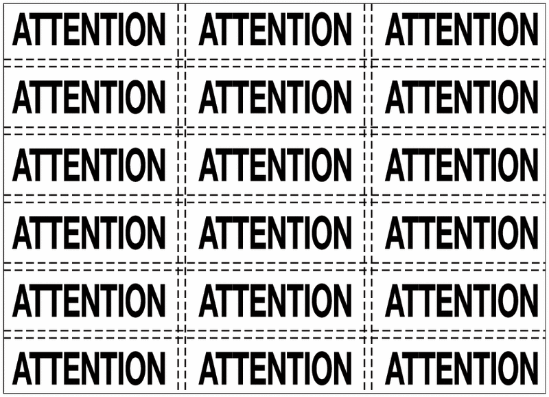 Etiquettes d'avertissement CLP - Attention | Seton
