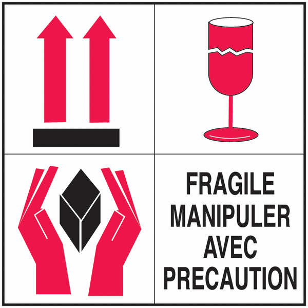 Etiquettes d'emballage, colis fragiles ou dangereux | Seton