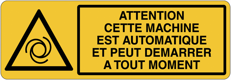 Panneaux danger lié aux machines, danger machine | Seton