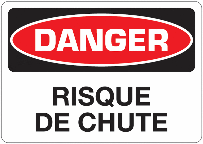 Panneau risque de chute et Pictogramme risque de chute Belgique ...
