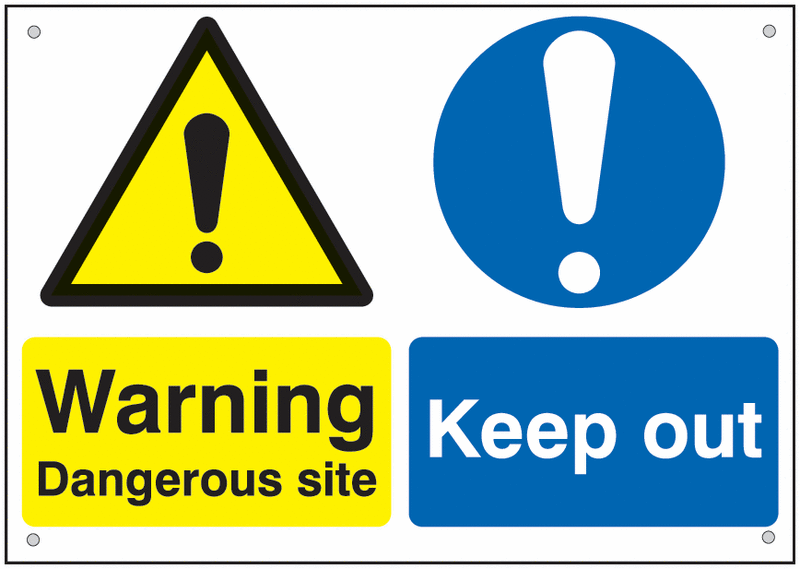 Warning Dangerous Site - Keep Out Signs | Seton
