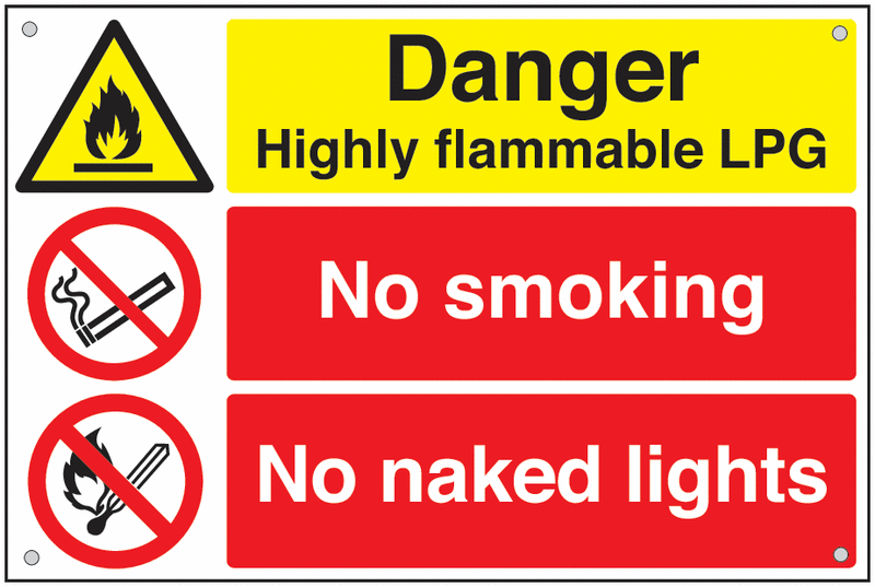 Highly Visible UK Flammable Signs - Super Fast Delivery! | Seton