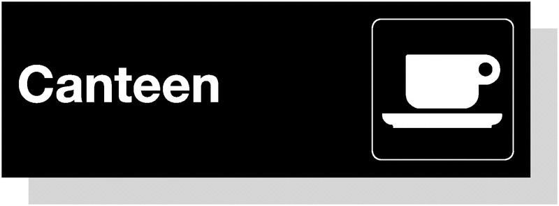 Canteen (Symbol) Laser Engraved Acrylic Sign | Seton