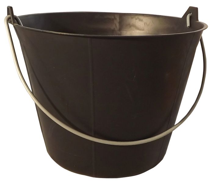 Secchio per edilizia in plastica nera | Seton