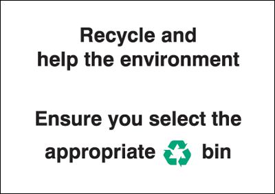 Recycle and Help The Environment Sign | Seton