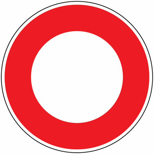 Panneau d'interdiction PVC Circulation interdite | Signals