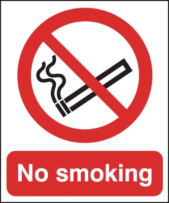 No Smoking - Window Fix Safety Signs | Seton