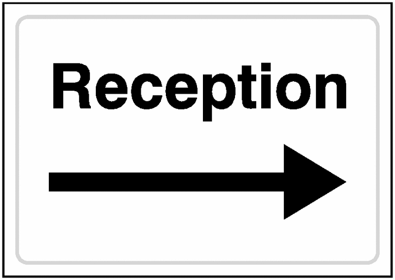 Reception (Arrow Right) Signs | Seton