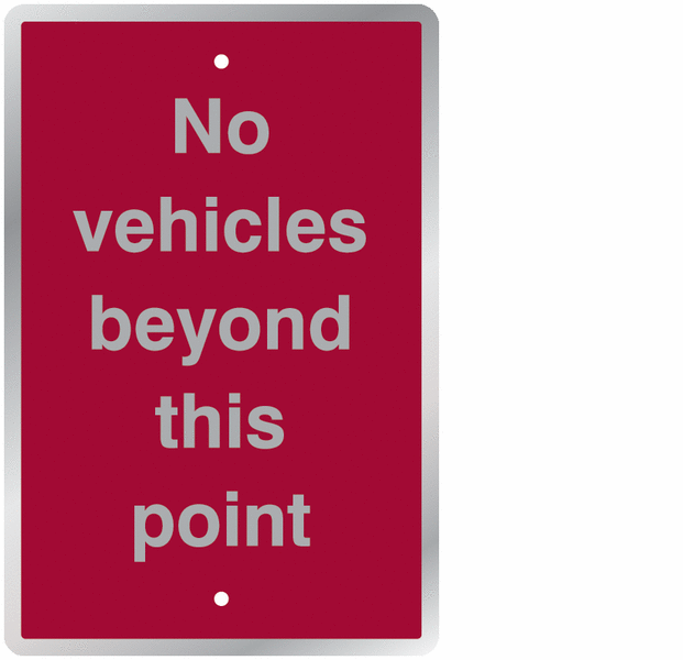 No Vehicles Beyond This Point Post Mount Traffic Signs | Seton
