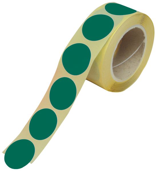 Gekleurde, ronde stickers van vinyl, op rol | Seton