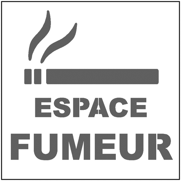 Pochoir 800 x 800 mm Espace fumeurs | Signals