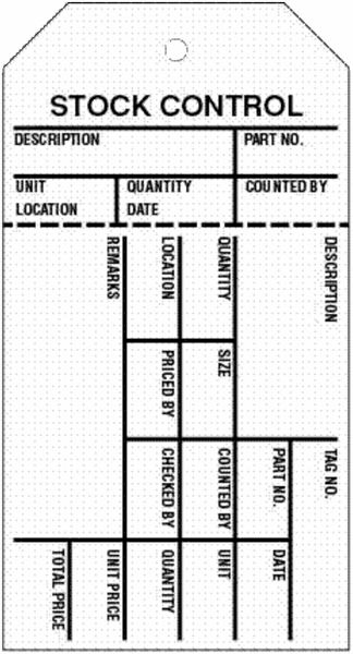 Stock Control Warehouse Tags | Seton