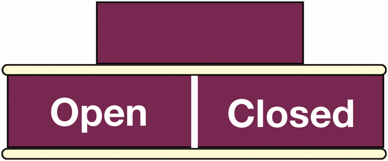 Sliding Door - Open / Closed Sign | Seton