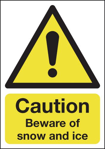 Ensure Vehicles Are Free From Snow & Ice Temporary Sign | Seton