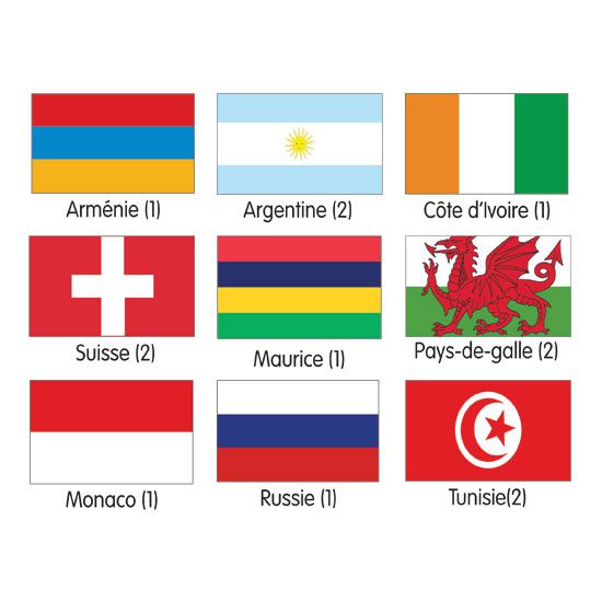 Drapeaux Individuels Des Pays Du Monde