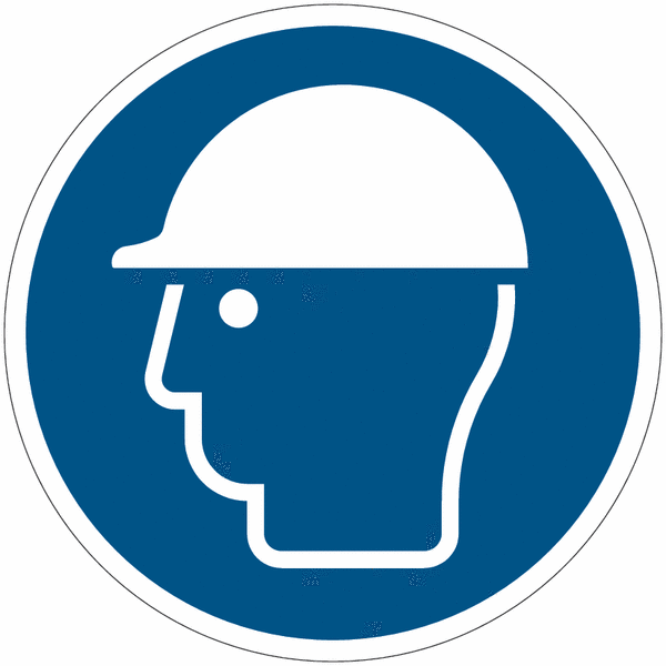 Panneau ISO 7010 Casque de protection obligatoire | Securimed