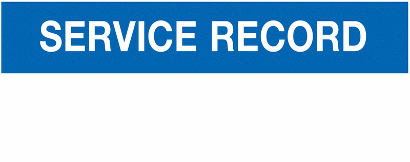 Service Record - Economical Inspection Labels | Seton