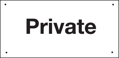 Private - Vandal Resistant Sign | Seton