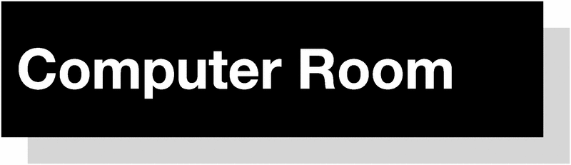 Computer Room Laser Engraved Acrylic Sign | Seton