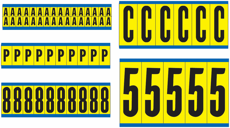 Individual Number Packs - Vinyl Cloth Labels | Seton