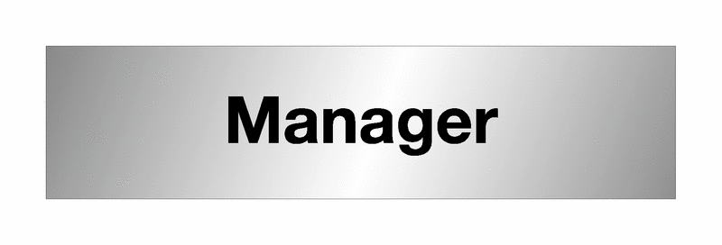 Manager Aluminium Door Signs | Seton
