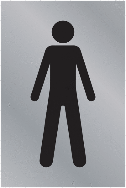 Male (Symbol) Sign - Aluminium & Brass | Seton