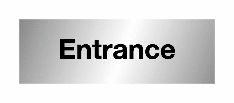 Entrance Aluminium Door Signs | Seton