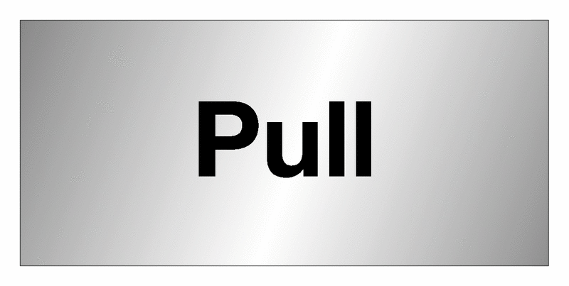 Pull Aluminium & Brass Door Signs | Seton